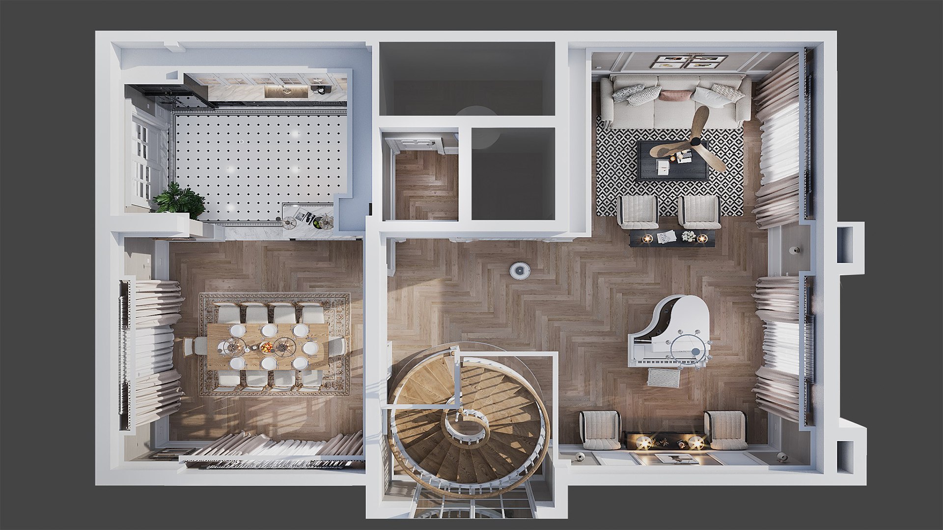 3D Model 1st Floor Of Mr L House - Titan6 - MAX FBX OBJ SKP DEA Simlab ...