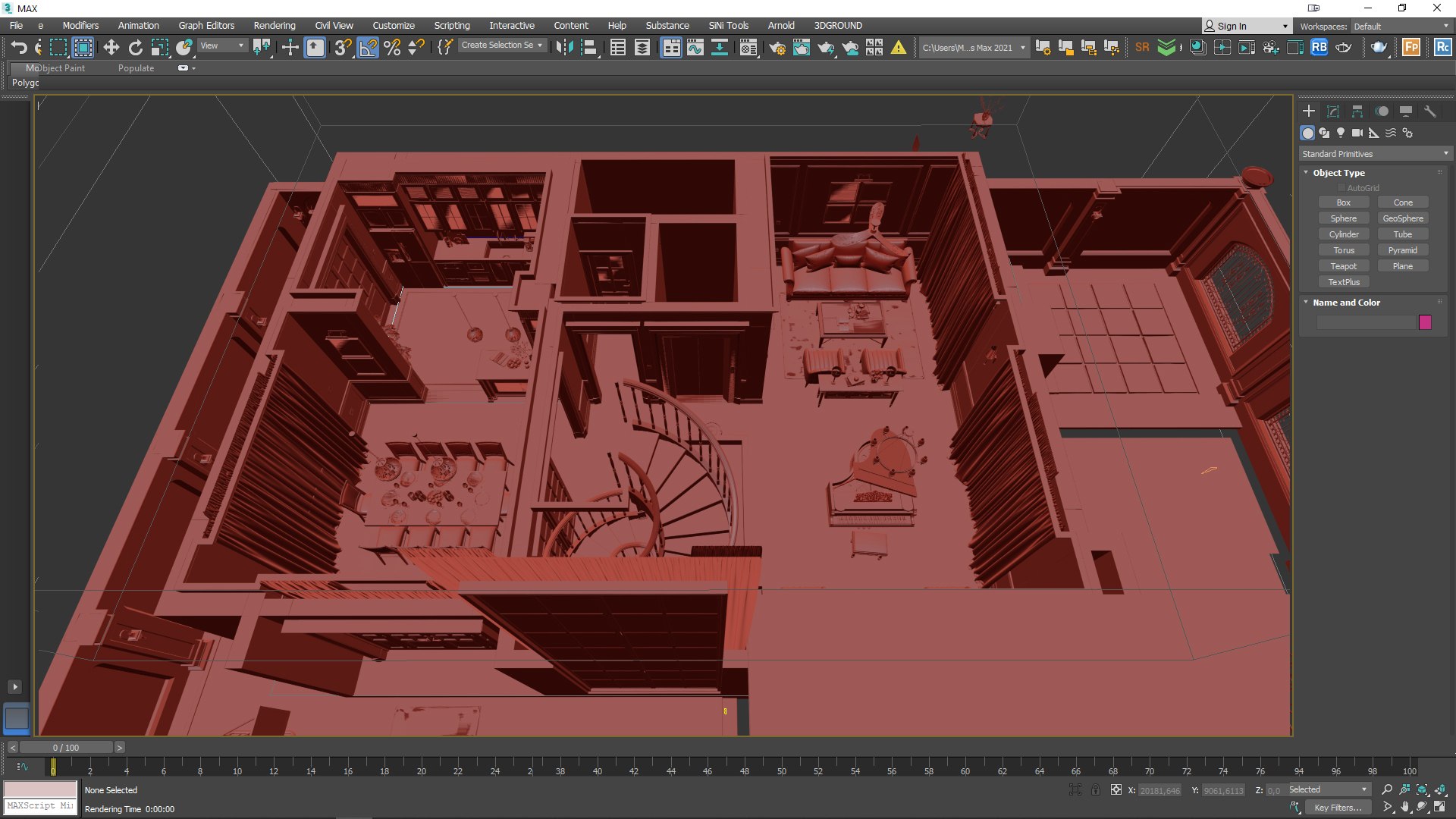 3D Model 1st Floor Of Mr L House - Titan6 - MAX FBX OBJ SKP DEA Simlab ...