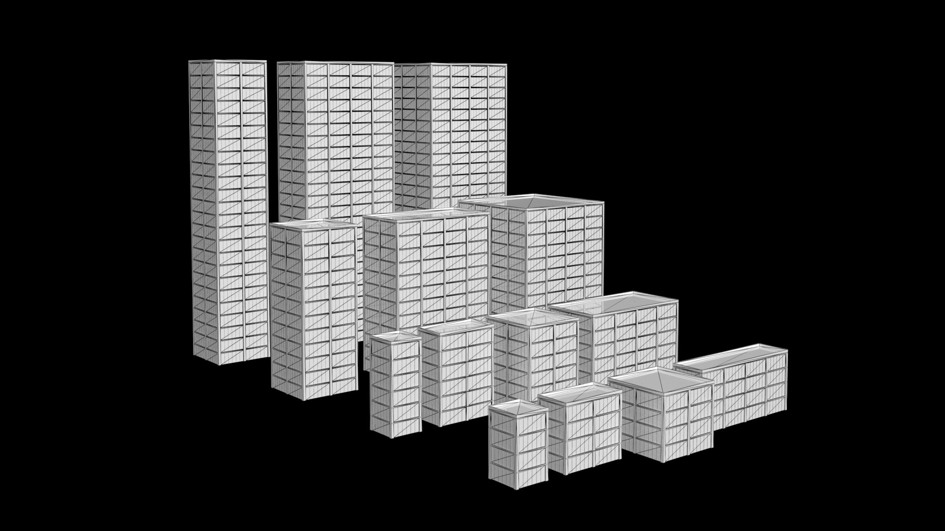 3D 14 Simple building Models Collection A - TurboSquid 1849113