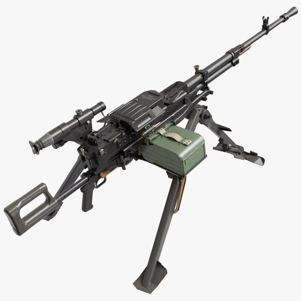 modelo 3d Machine Guns 05 Todas las texturas PBR Unity UE incluidas ...