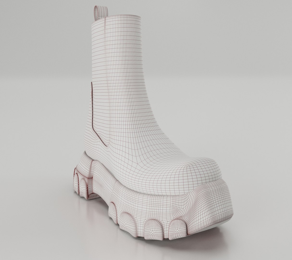 Boots Rick Owens on tractor platform 3D model - TurboSquid 2149576