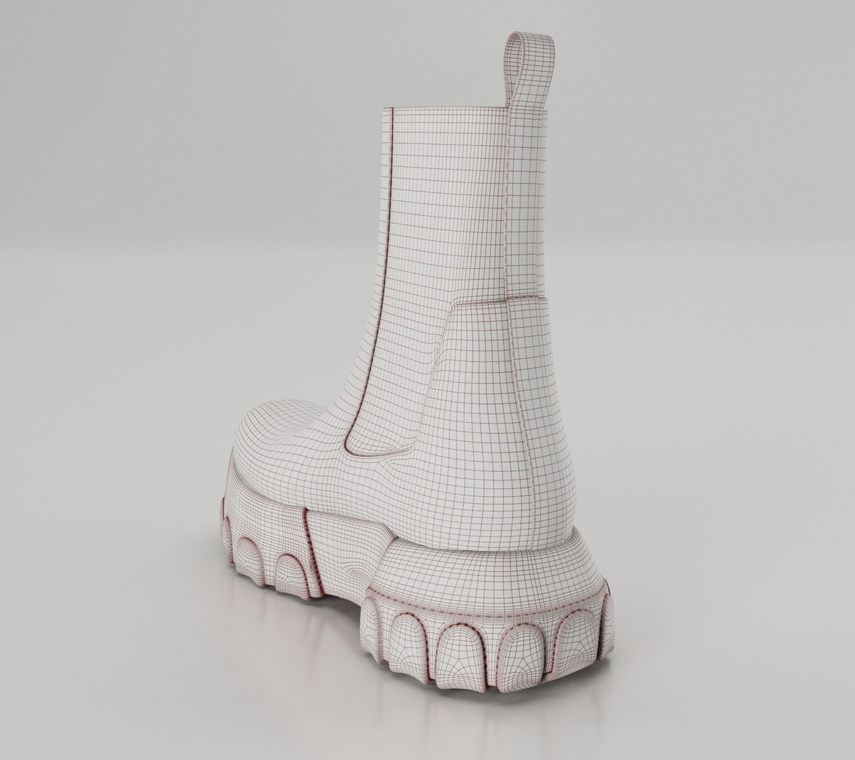 Boots Rick Owens on tractor platform 3D model - TurboSquid 2149576