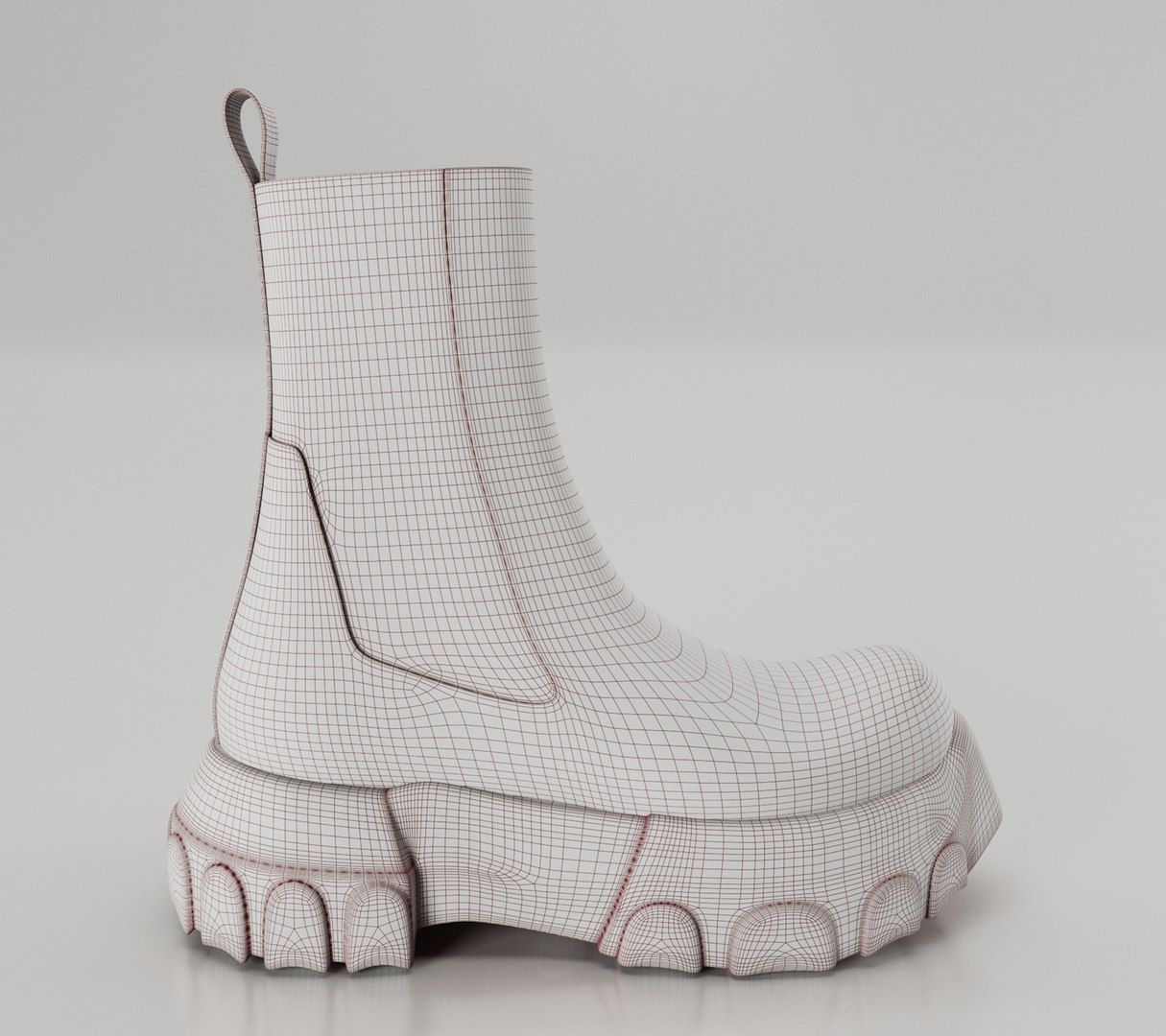 Boots Rick Owens on tractor platform 3D model - TurboSquid 2149576