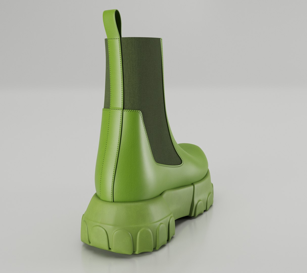 Boots Rick Owens on tractor platform 3D model - TurboSquid 2149576