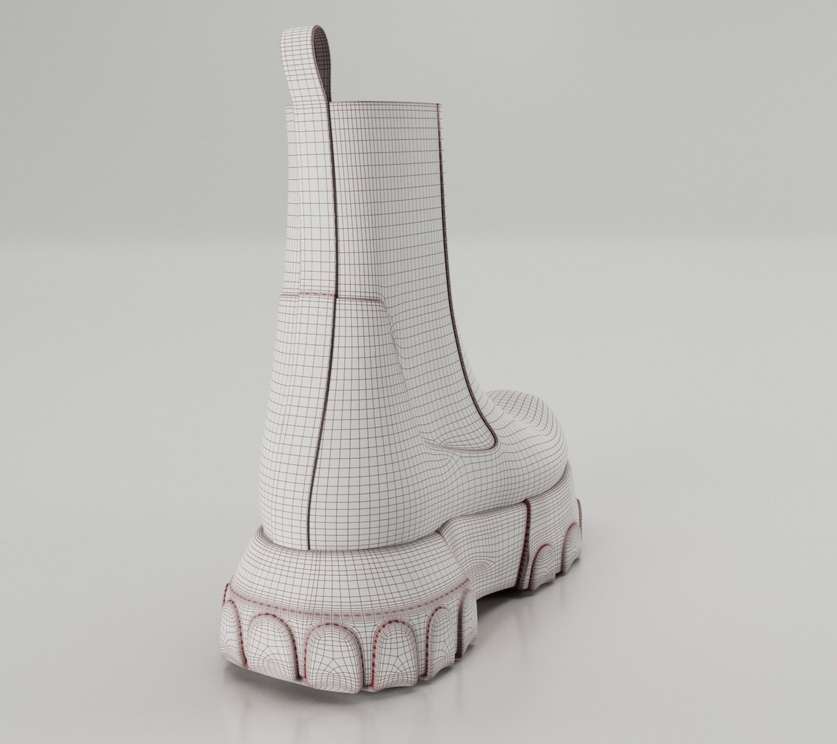 Boots Rick Owens on tractor platform 3D model - TurboSquid 2149576