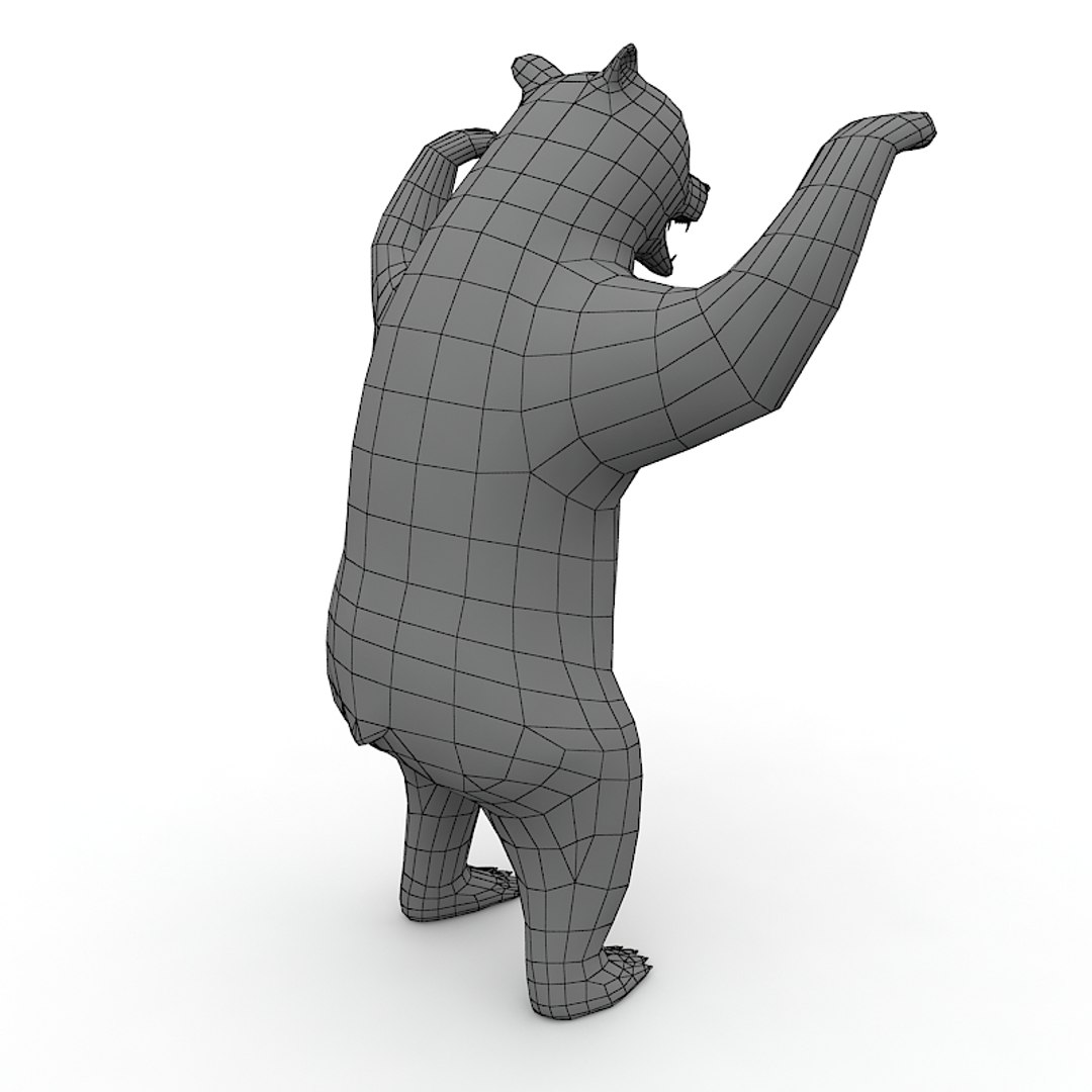 3d Polygonal Bear Model