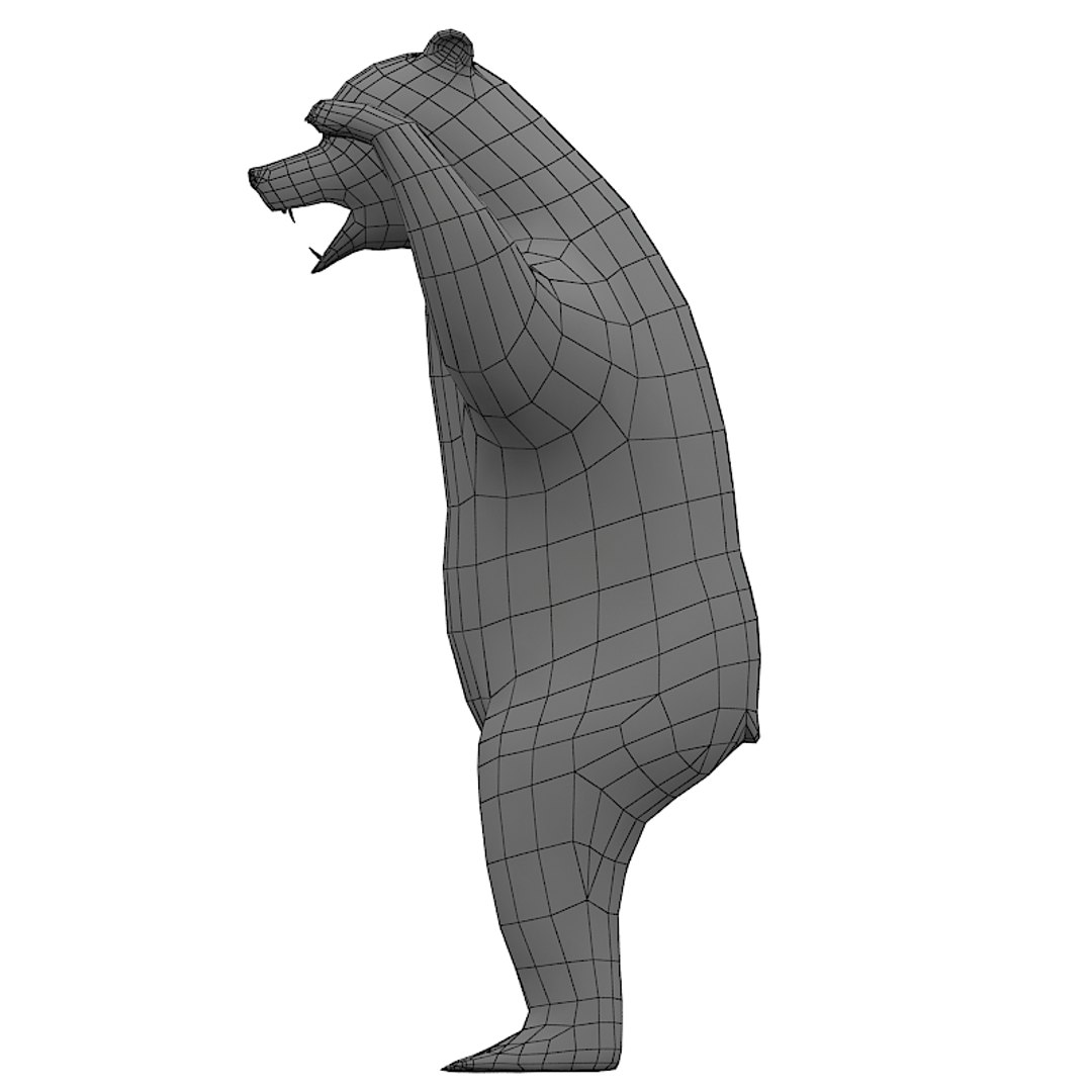 3d Polygonal Bear Model