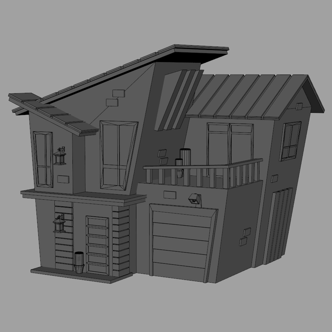 3D Cartoon Modern House 03 Model - TurboSquid 1892056