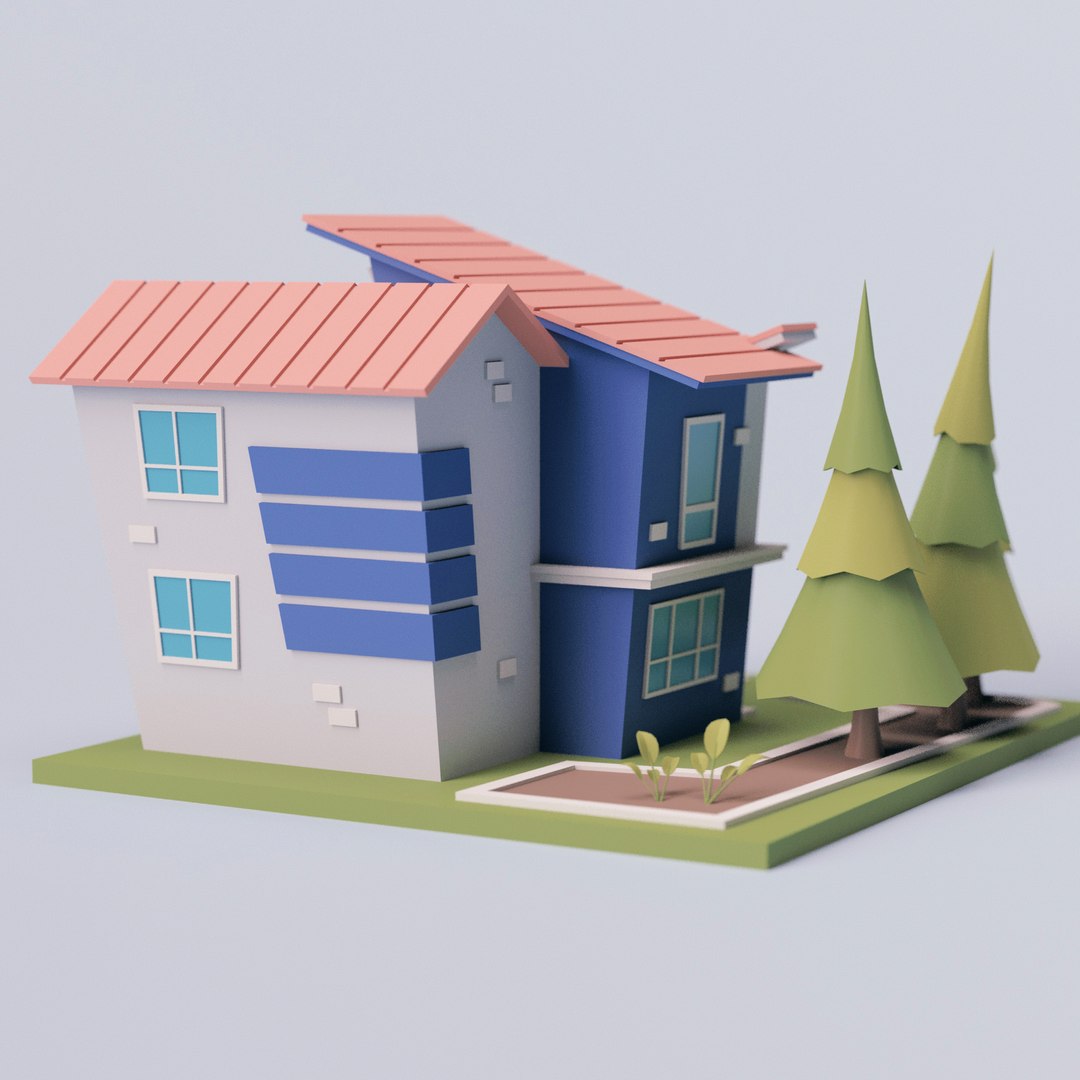 3D Cartoon Modern House 03 Model - TurboSquid 1892056