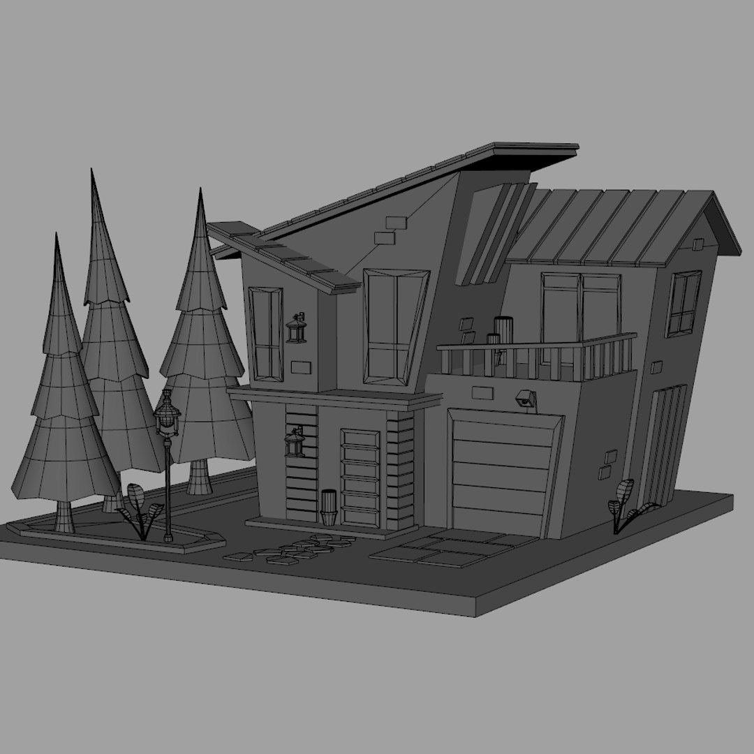 3D Cartoon Modern House 03 Model - TurboSquid 1892056