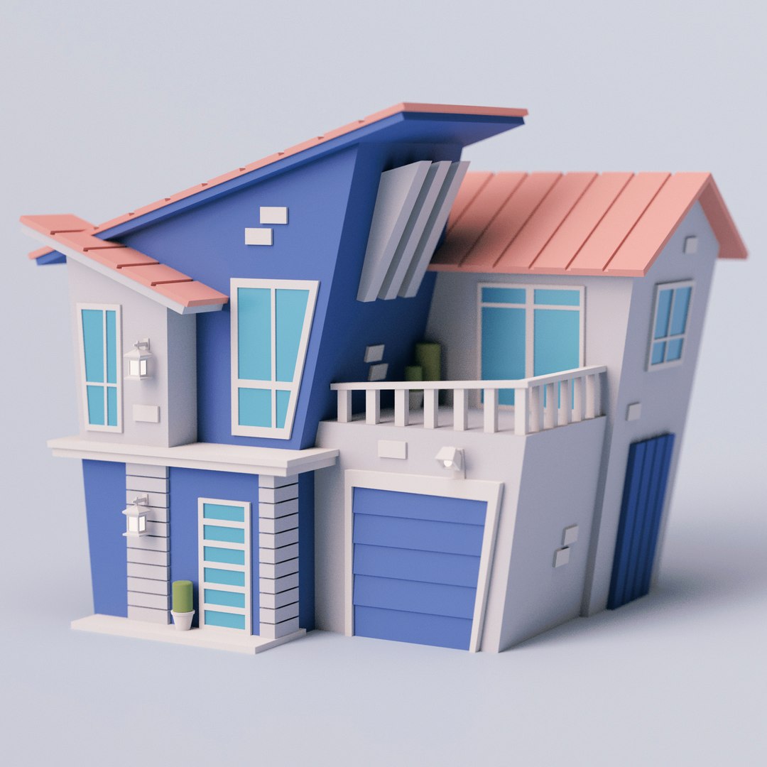 3D Cartoon Modern House 03 Model - TurboSquid 1892056