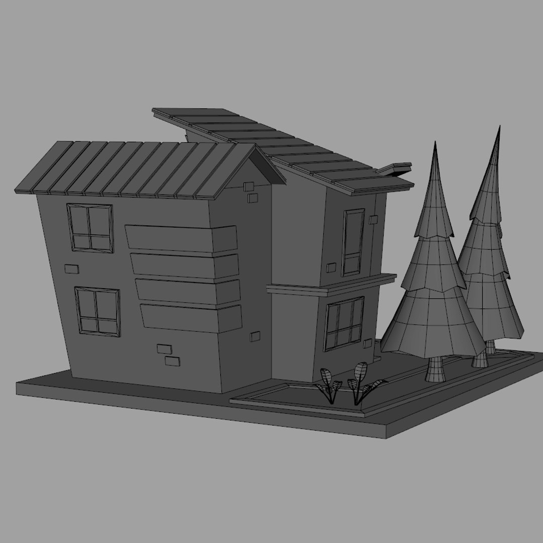 3D Cartoon Modern House 03 Model - TurboSquid 1892056