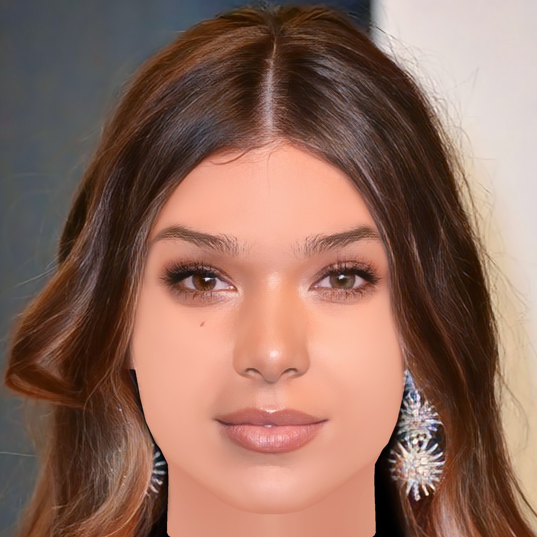 Hailee Steinfeld Head - No Hair - Low Poly Head For Game Model ...