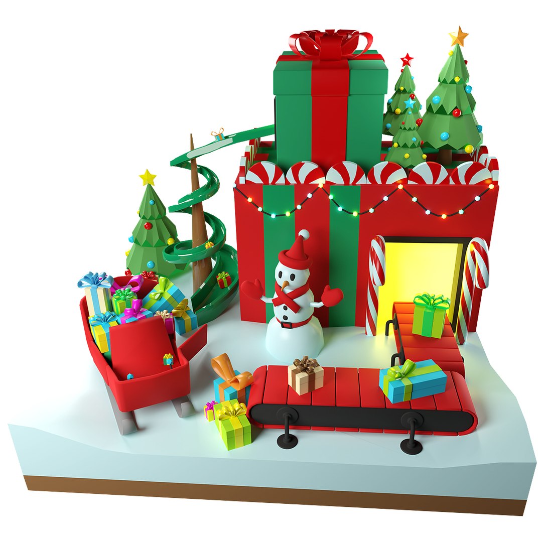 Santas House 3D Model - TurboSquid 1999767