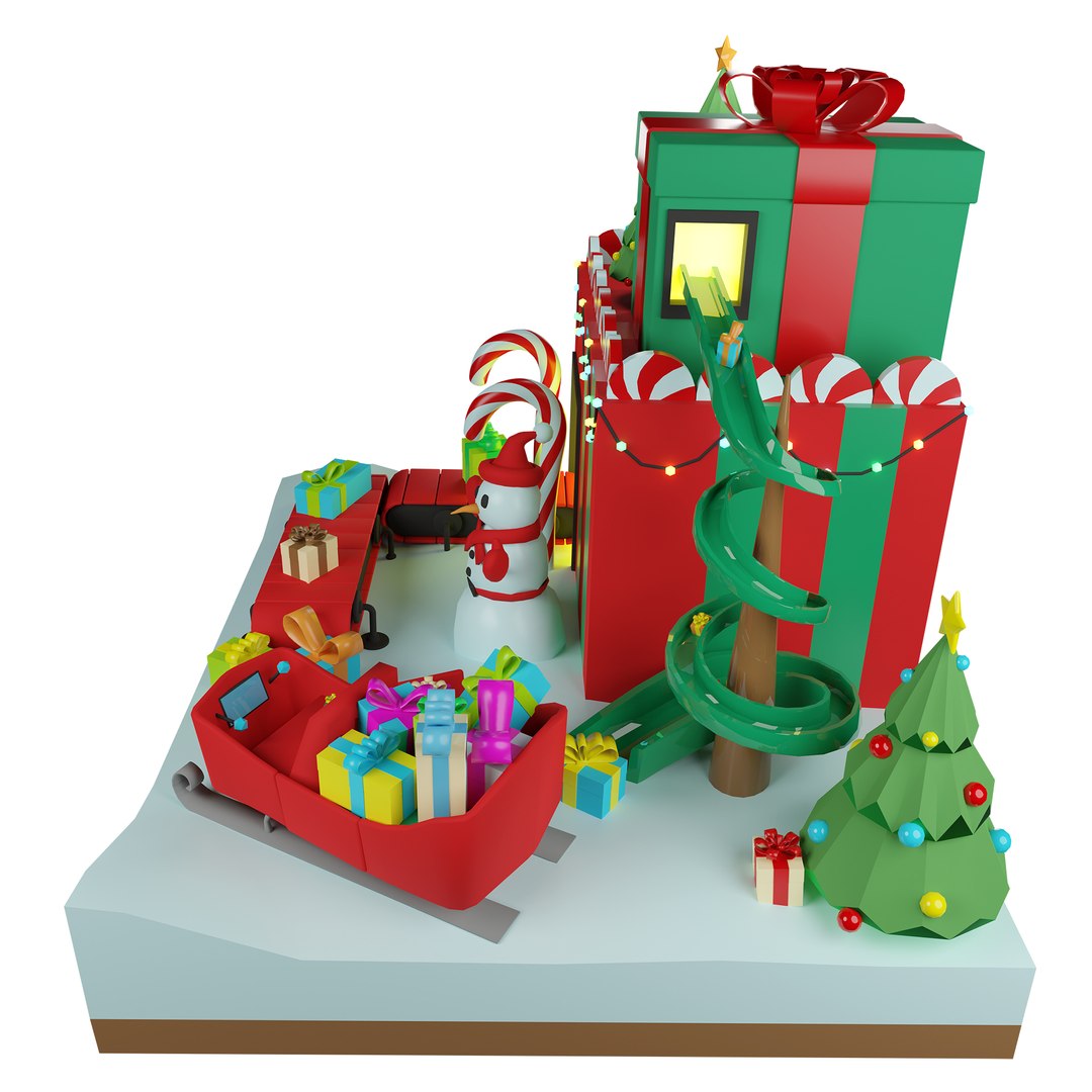 Santas House 3D Model - TurboSquid 1999767