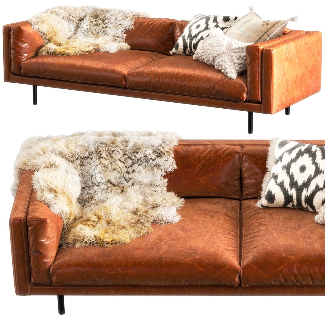 Harvey straight arm sofa 3D - TurboSquid 1596251
