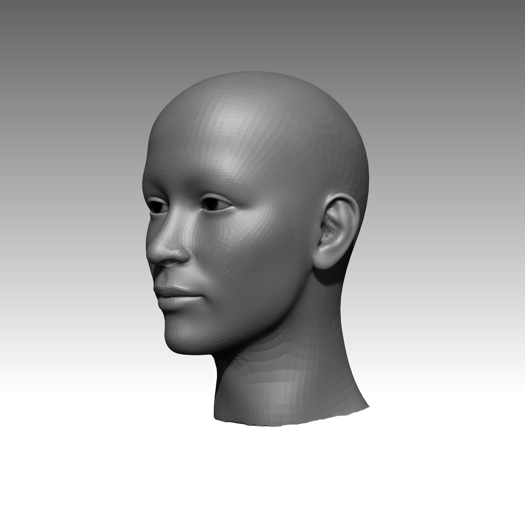 MODELO BASE DE ROSTRO DE MUJER BASE MODEL OF WOMAN S FACE 3D ...