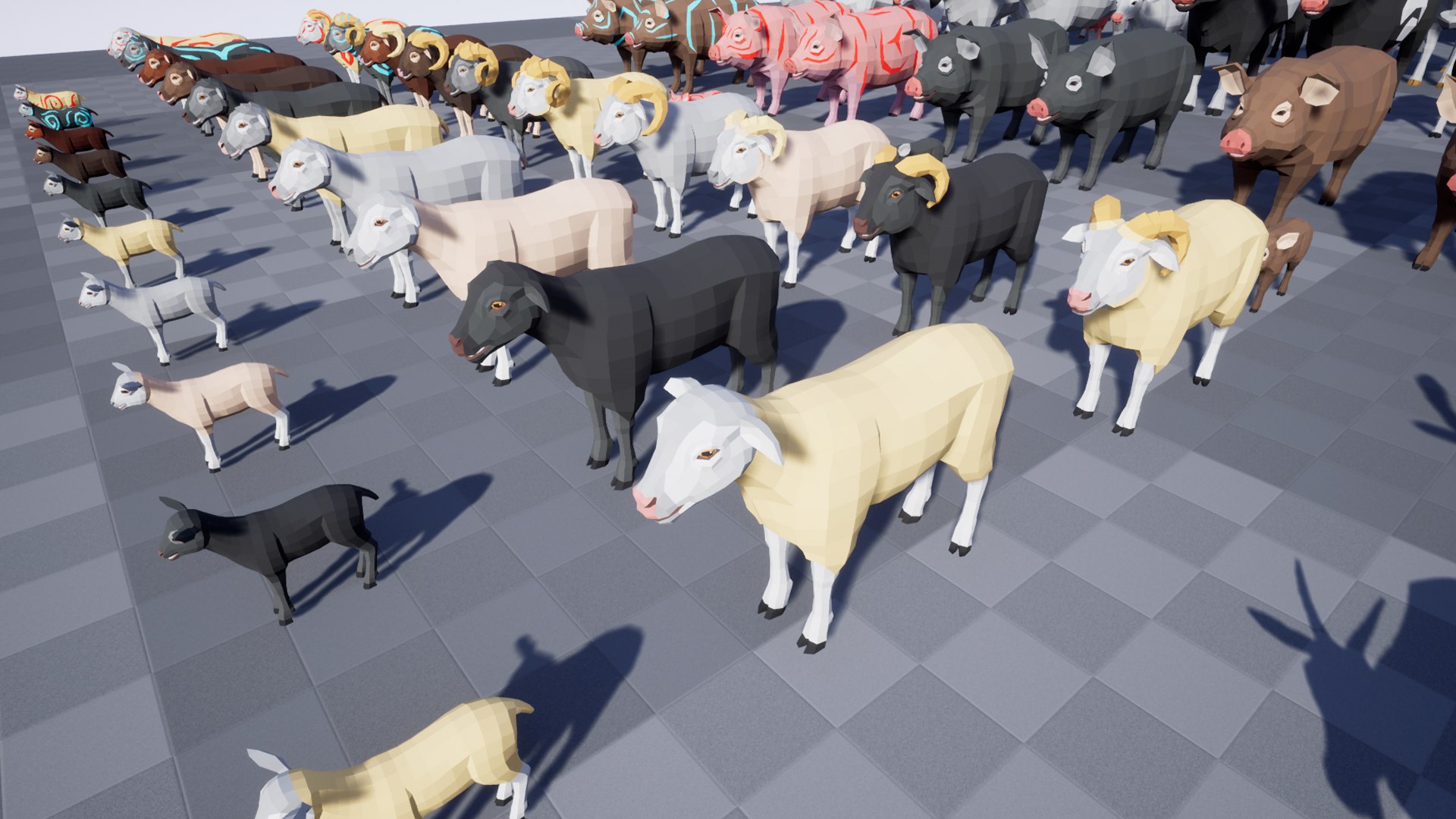 LowPoly Farm Animals 3D Model - TurboSquid 1938899