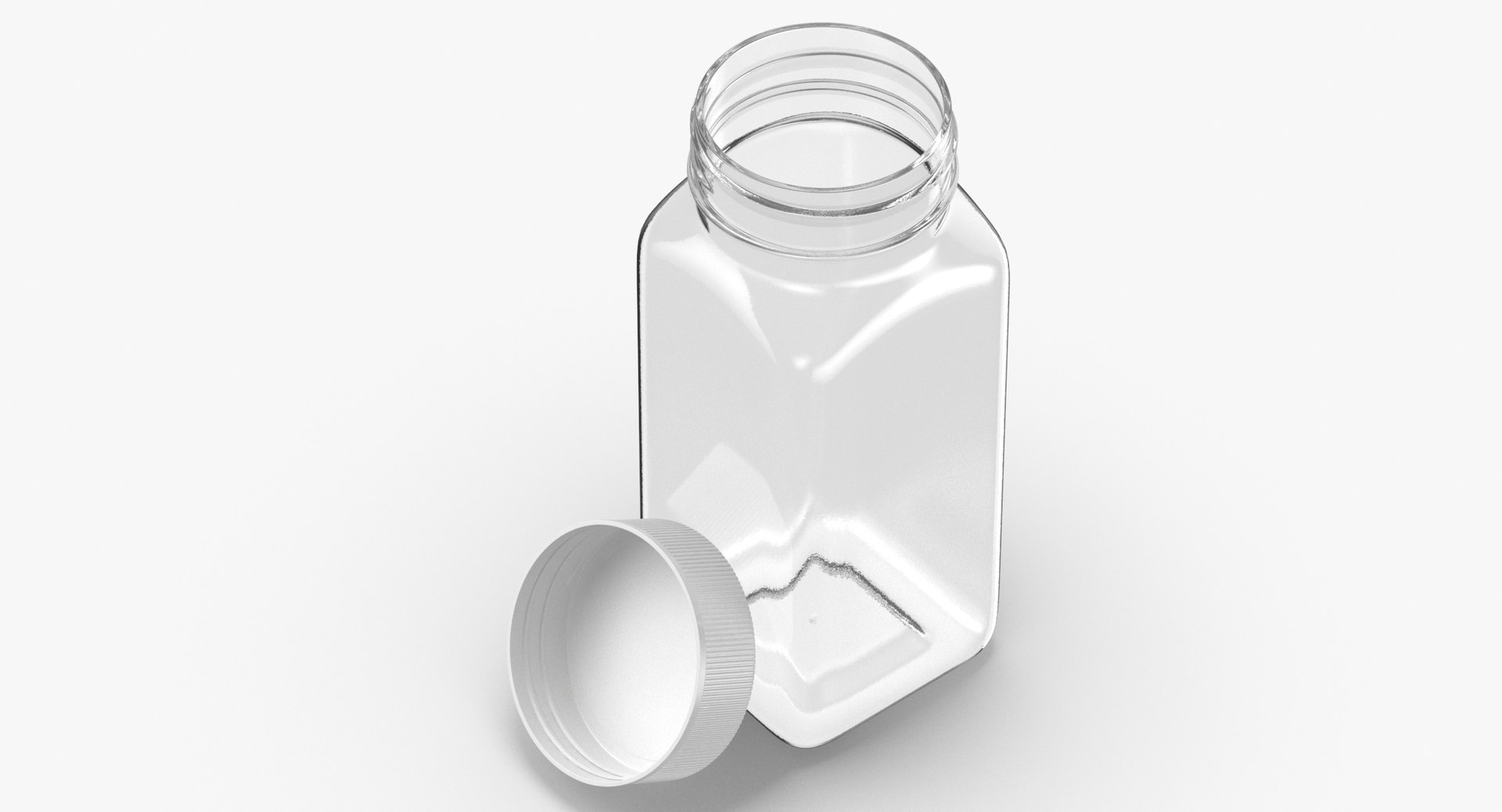 4oz 120ml Plastic Square Bottles Transparent Collection 02 - 3 Models ...