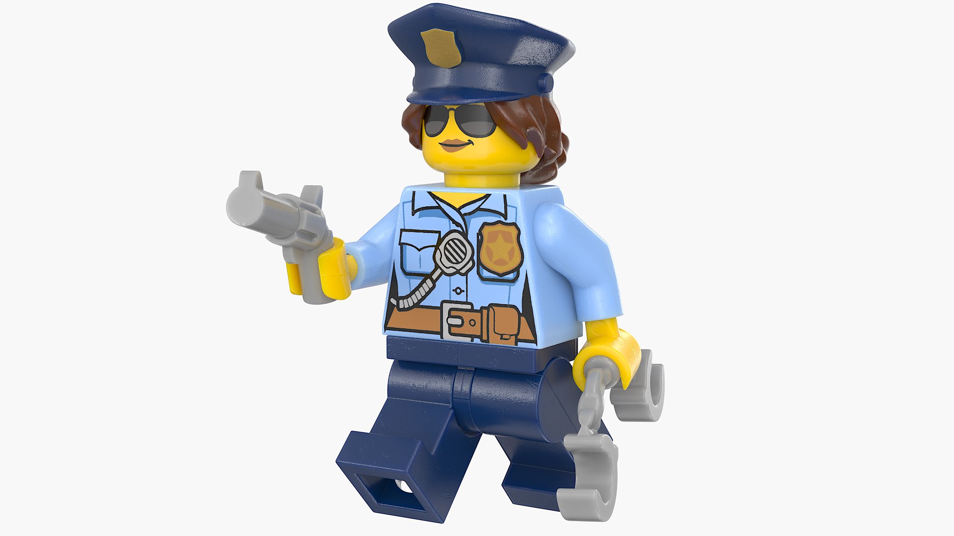 3D Lego Minifig Female Police Model - TurboSquid 2207440