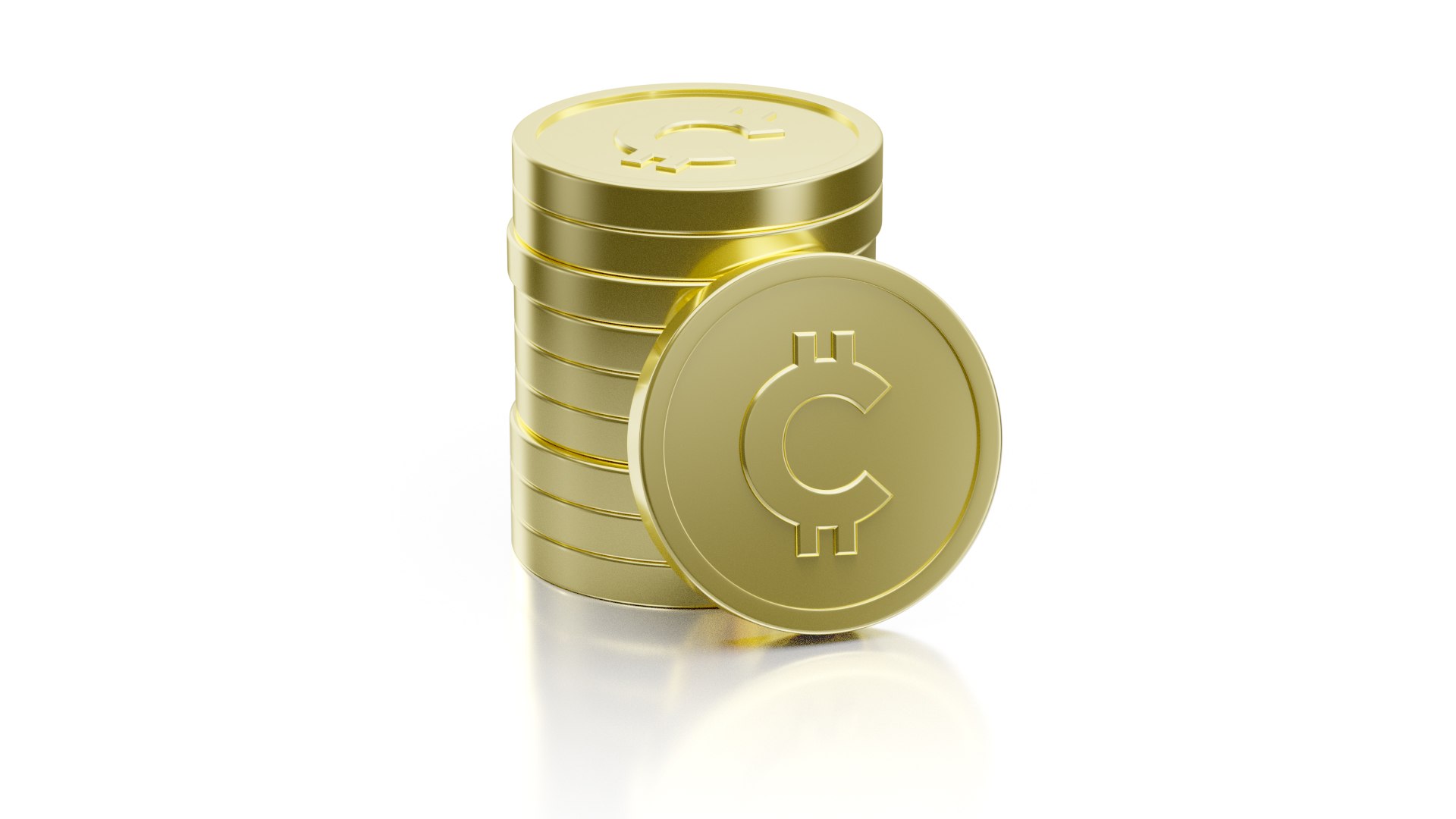 3D Abstract Crypto-Coins - TurboSquid 2229397