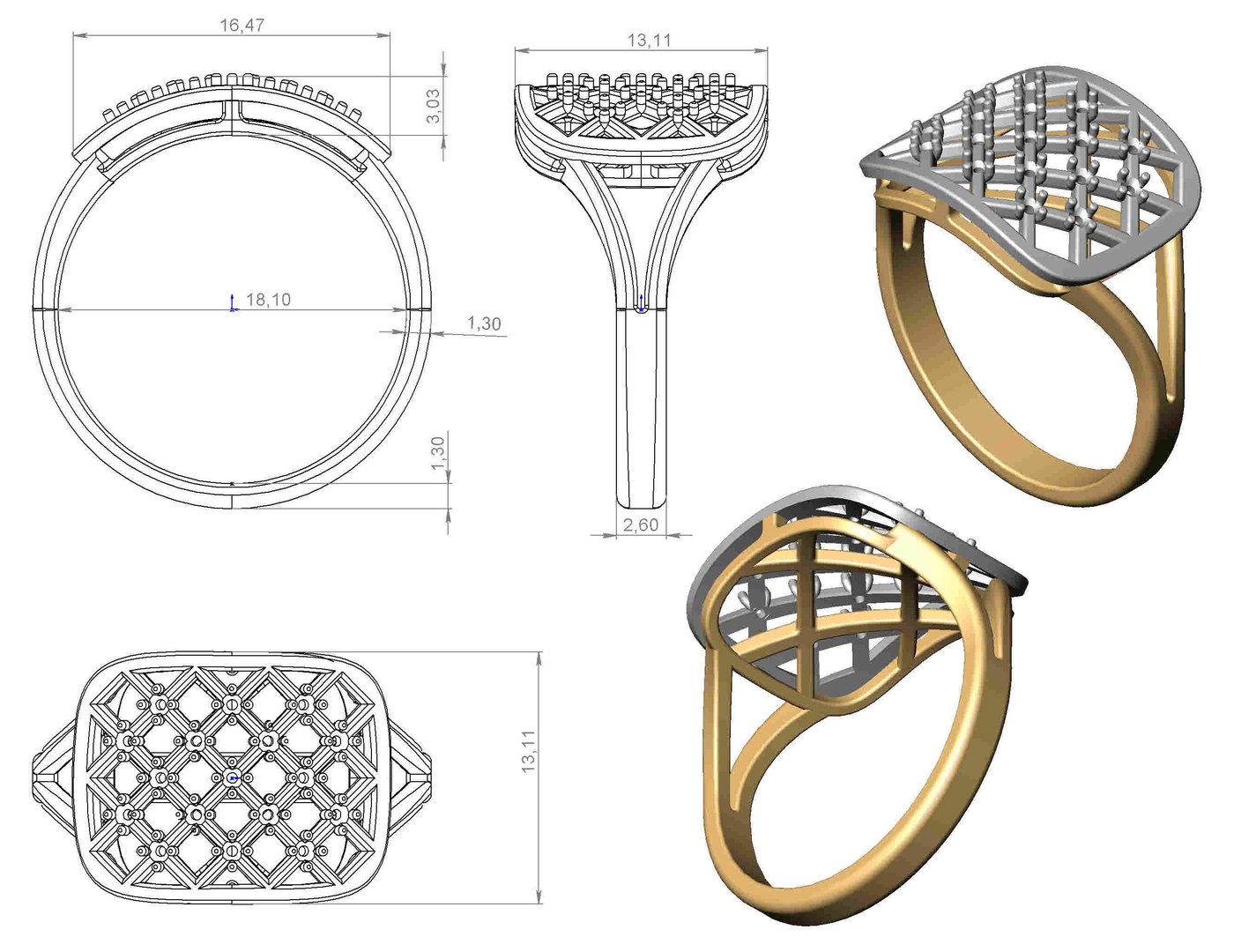 gold ring 3d model