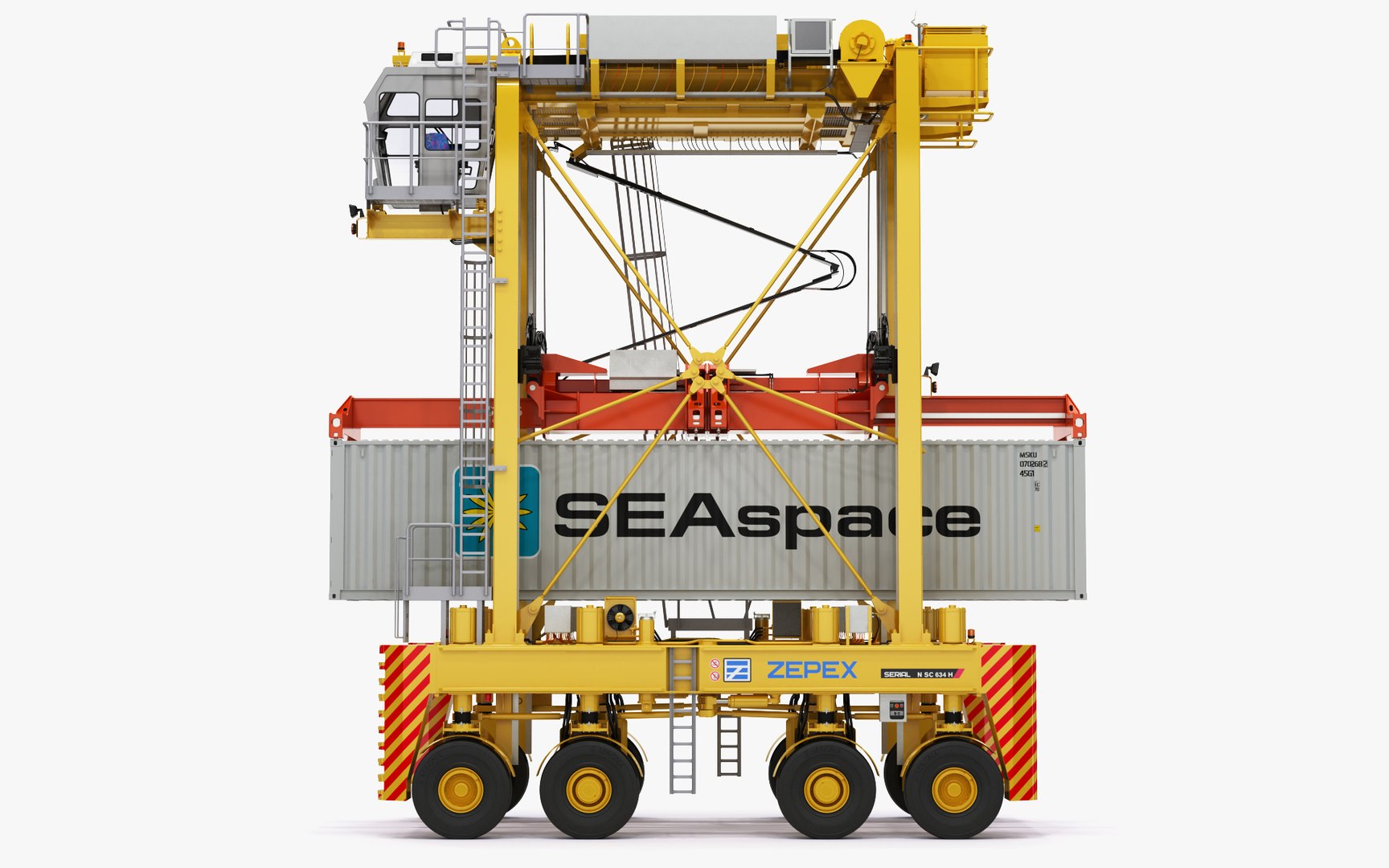 Straddle Carrier Generic Rigged 3D Model - TurboSquid 2296969