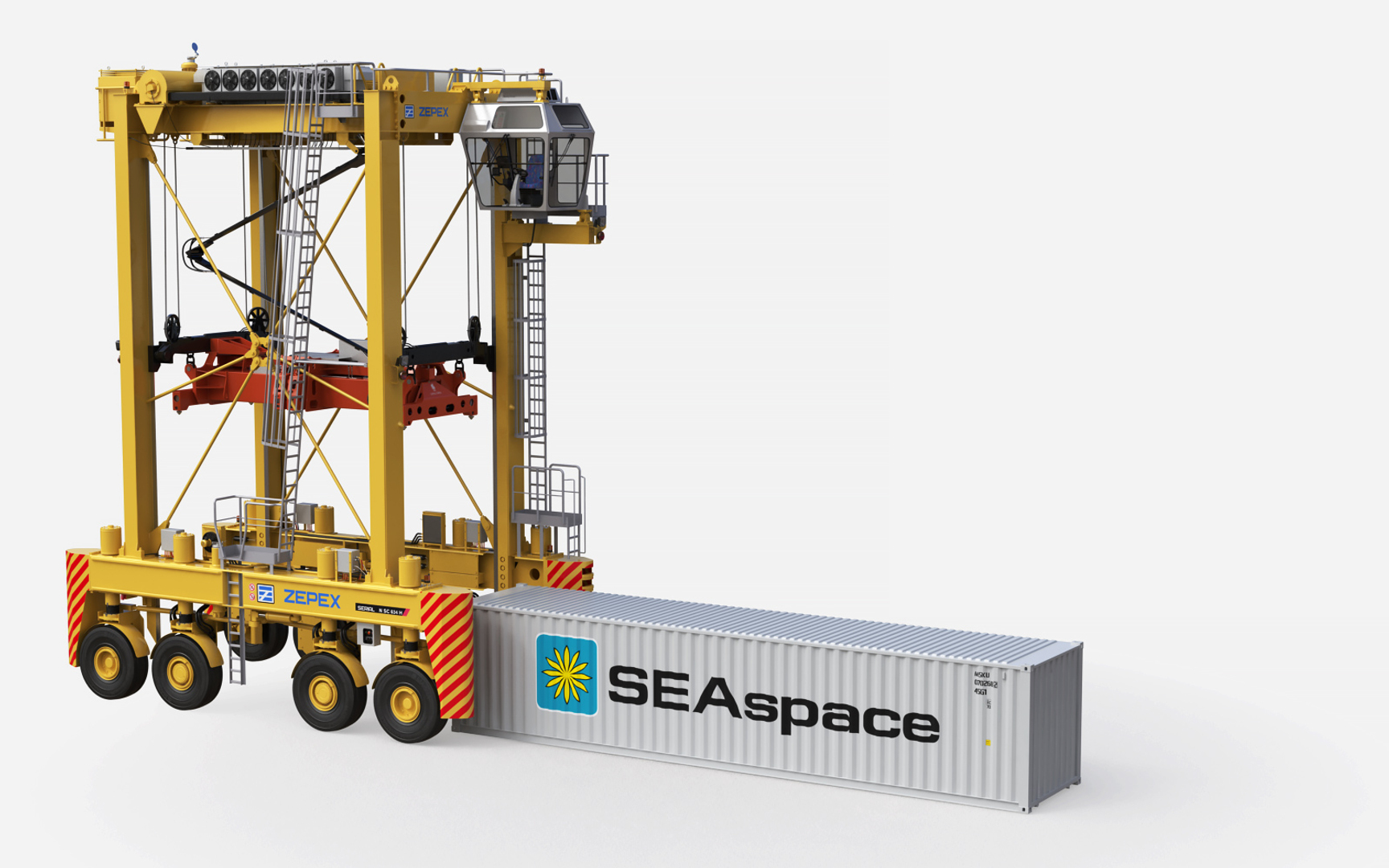 Straddle Carrier Generic Rigged 3D Model - TurboSquid 2296969