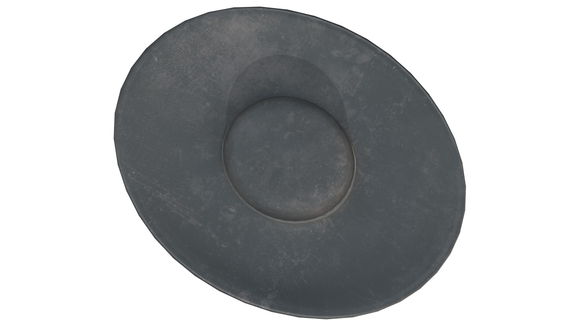 3D Round Black Hat With Large Rim model - TurboSquid 1960499