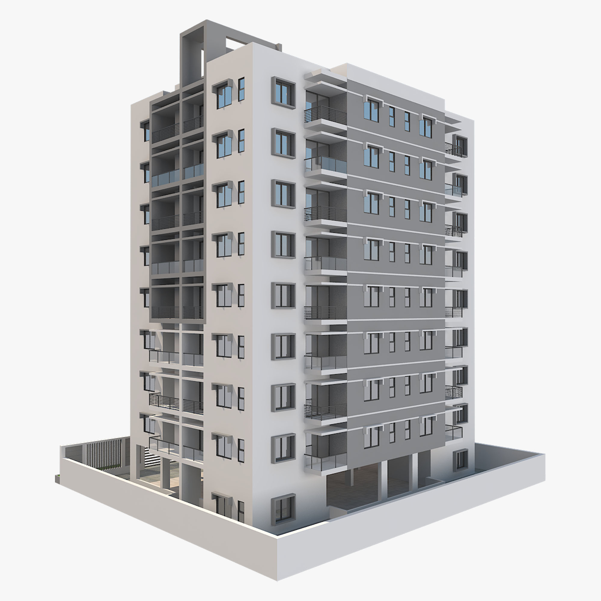 Free building apartment 3D model - TurboSquid 1315556