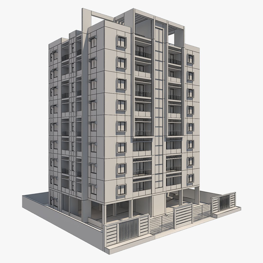 Free Building Apartment 3D Model - TurboSquid 1315556