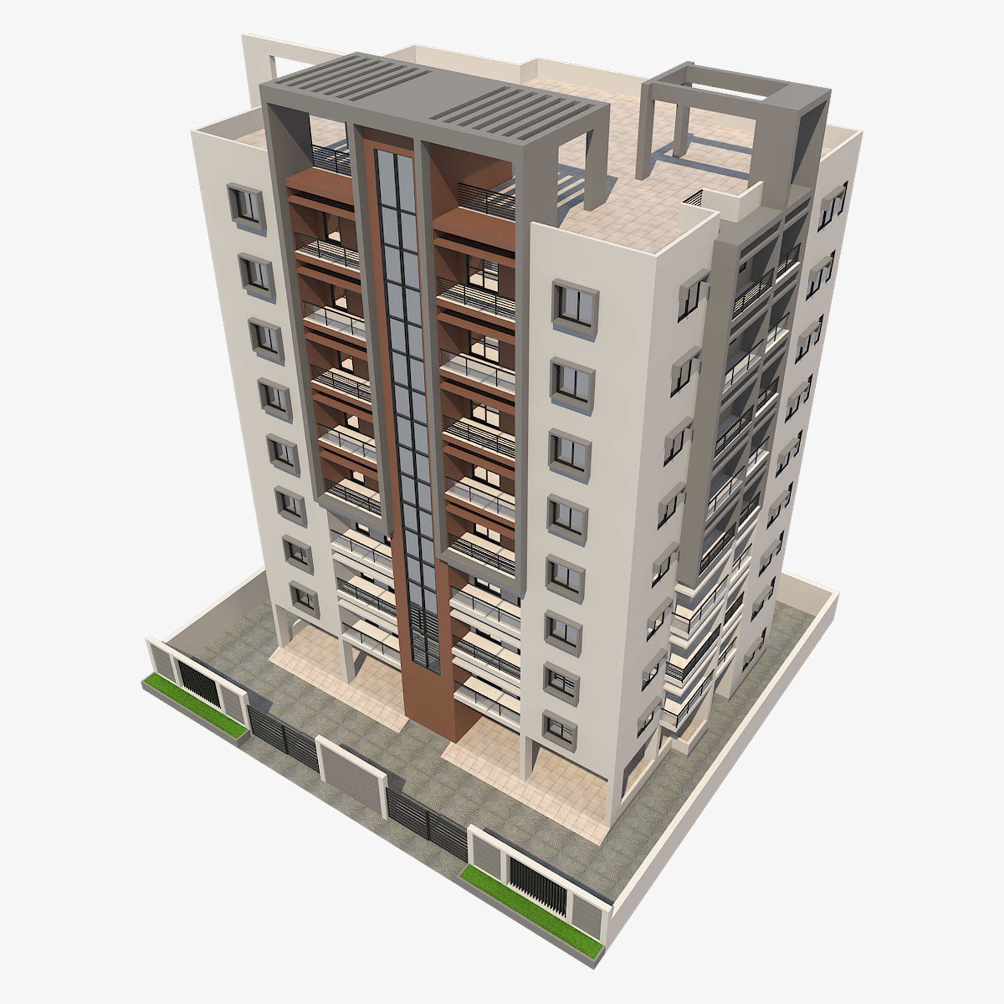 Free building apartment 3D model - TurboSquid 1315556