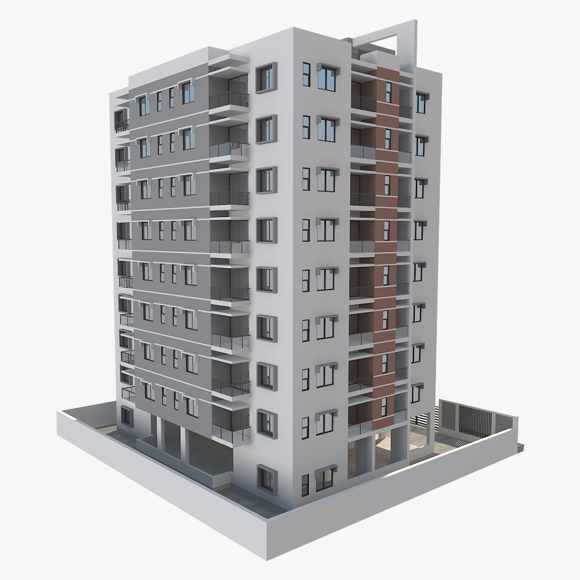 Free building apartment 3D model - TurboSquid 1315556