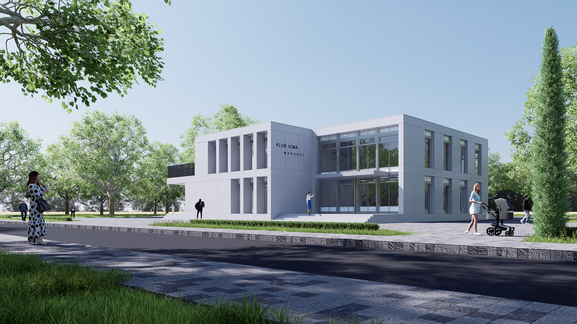 3D Town Center Building Model - TurboSquid 2398798