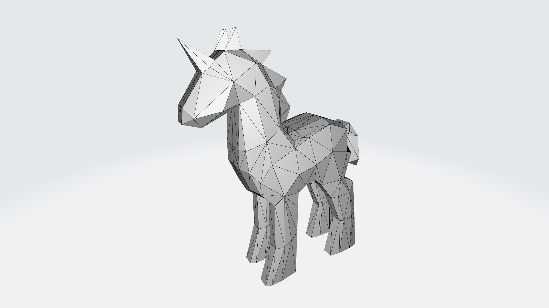 Low Poly Unicorn 3D Model - TurboSquid 2348039