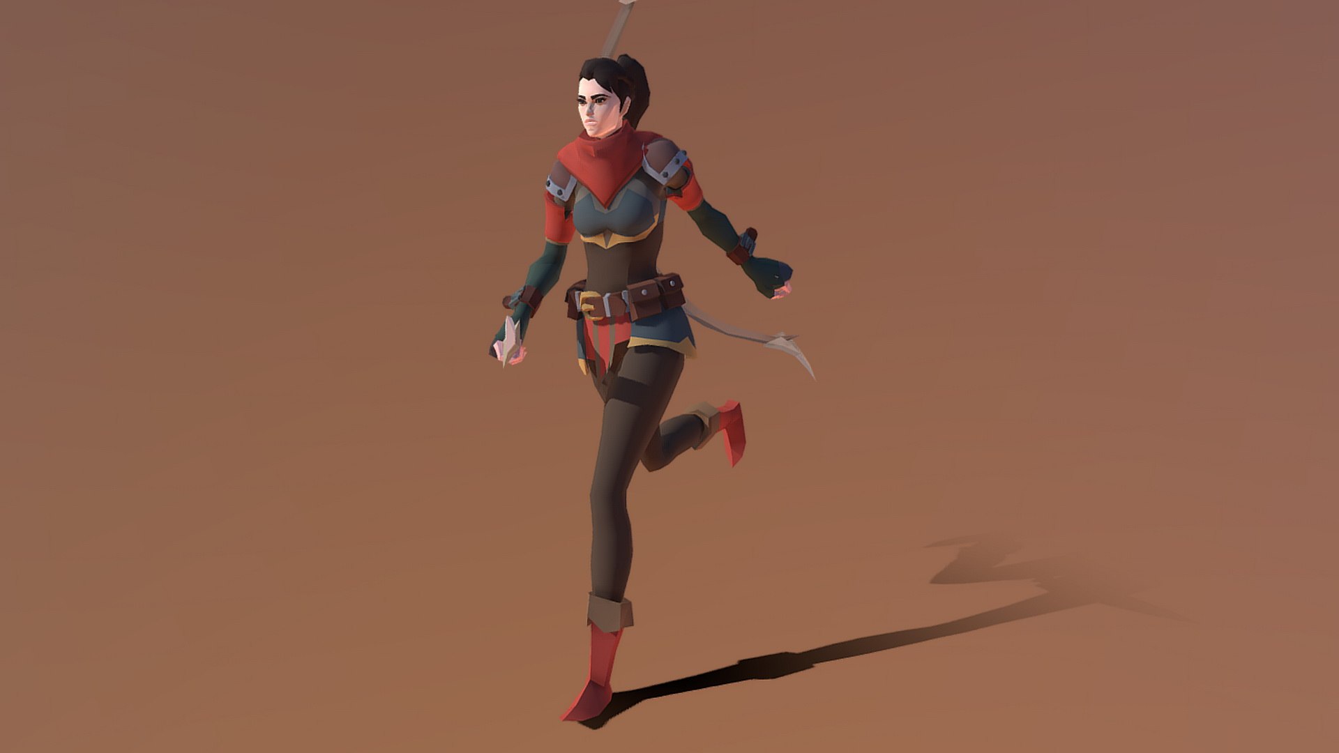 Classic RPG Style 02 Leona Thief Warrior Archer Assassin 3D model - TurboSquid 1926856