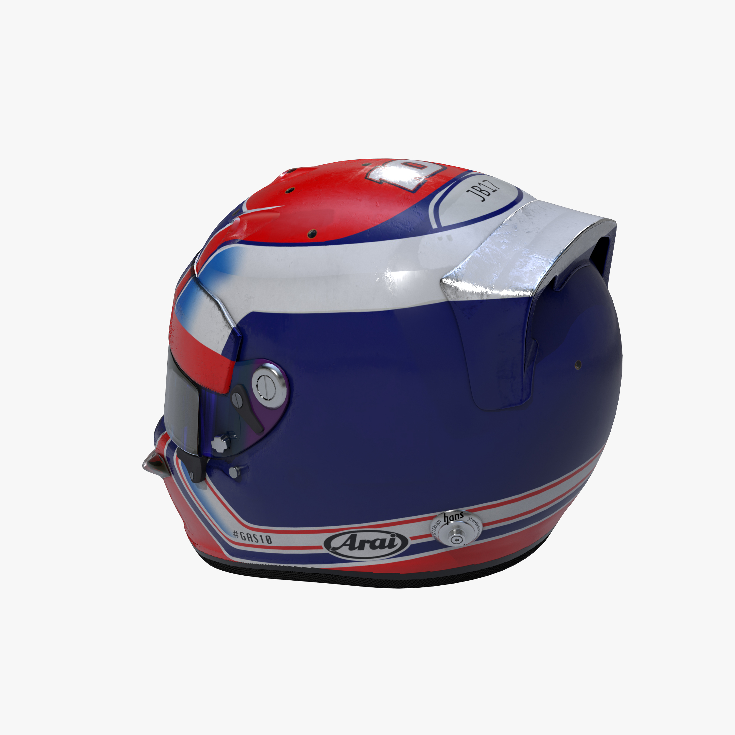 Gasly 2019 helmet 3D model - TurboSquid 1454578
