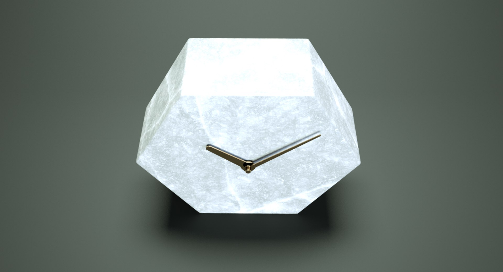 Polygonal marble clock 3D model - TurboSquid 1258577