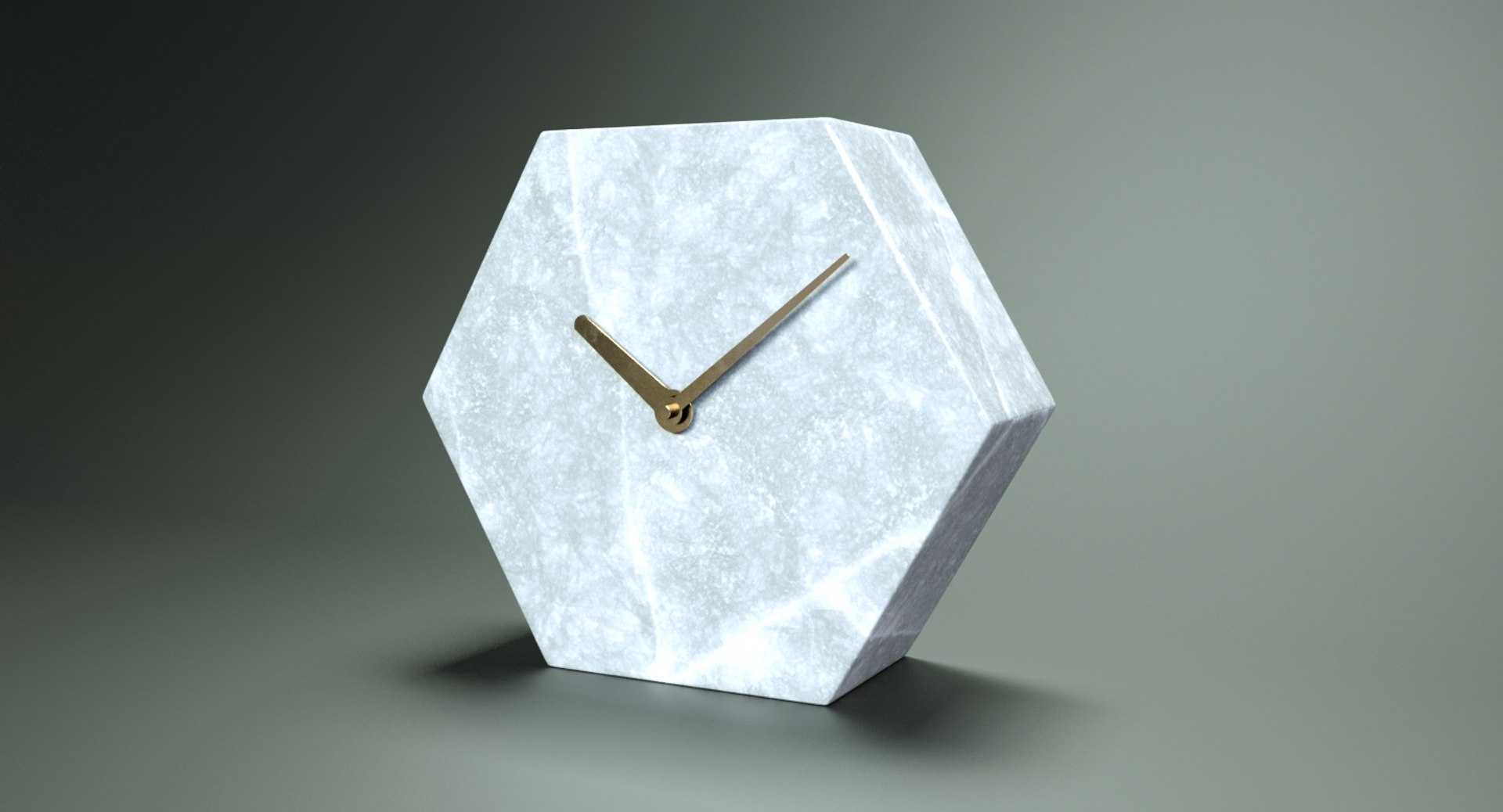 Polygonal marble clock 3D model - TurboSquid 1258577