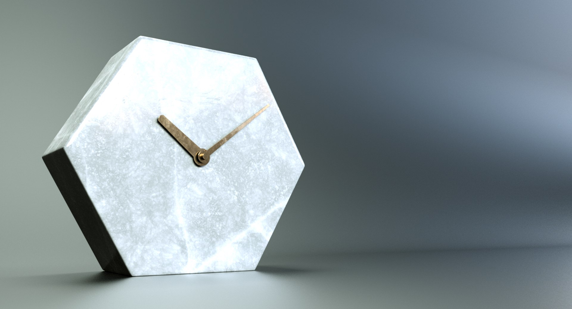 Polygonal marble clock 3D model - TurboSquid 1258577