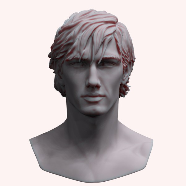 3d zbrush mans head