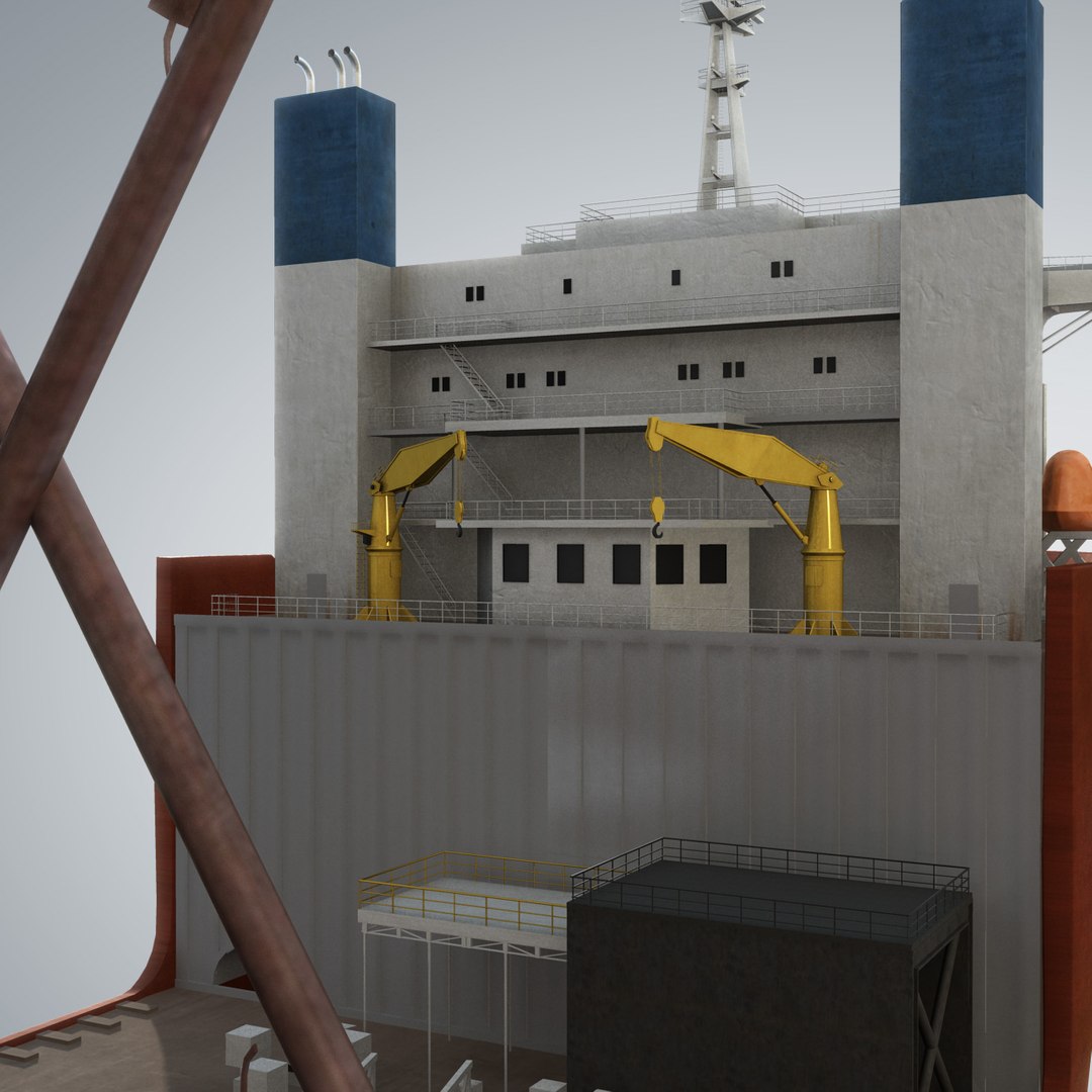 3d vessel dockwise marine heavy model