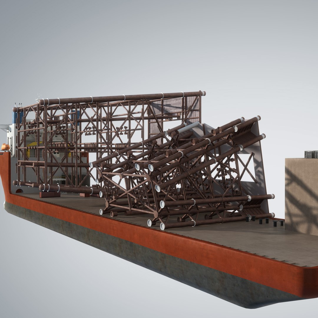 3d vessel dockwise marine heavy model