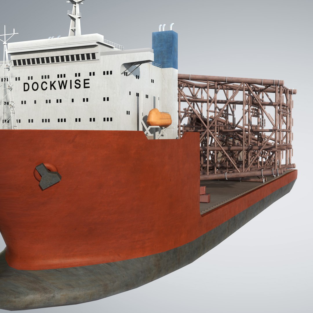 3d vessel dockwise marine heavy model