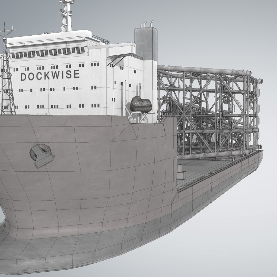 3d vessel dockwise marine heavy model