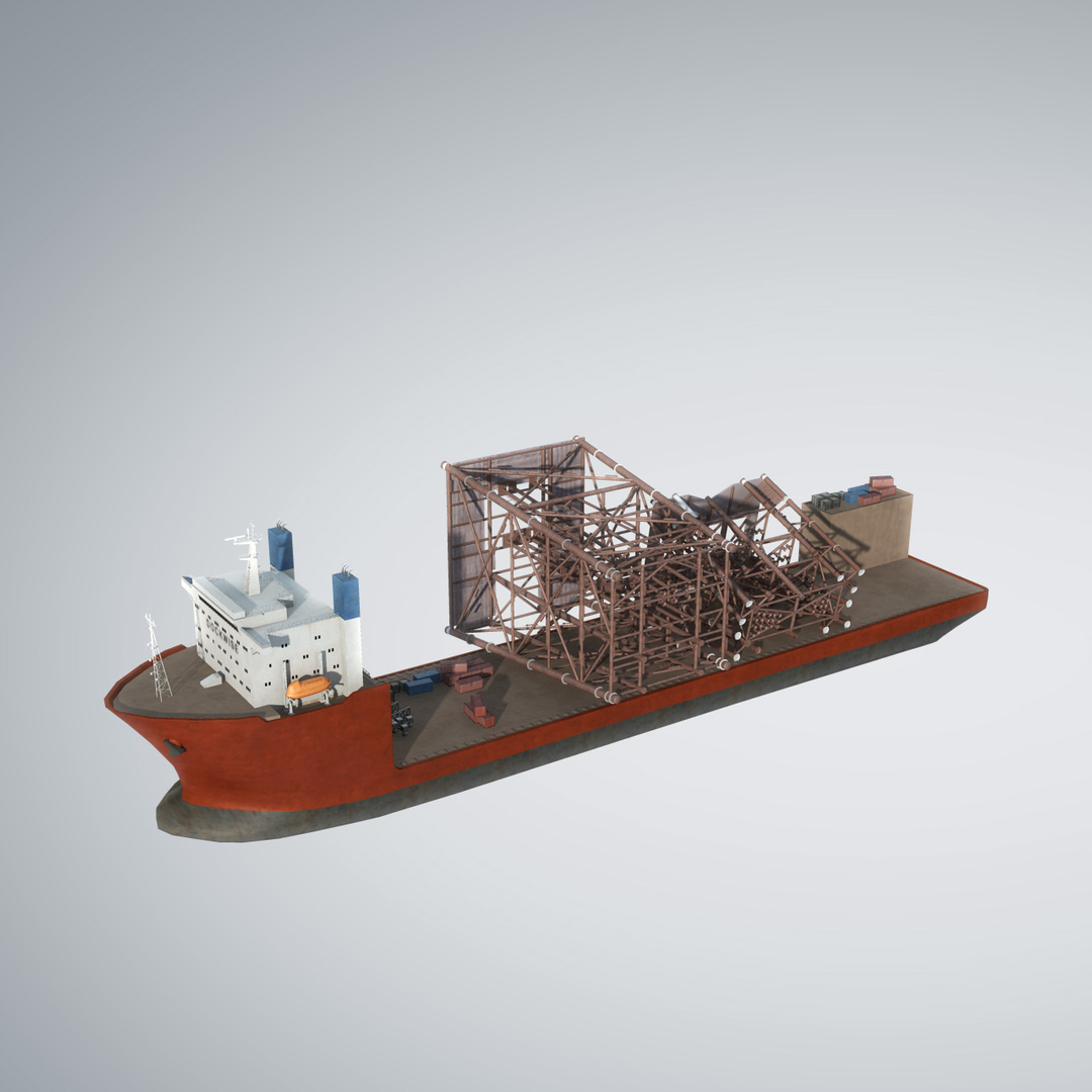 3d vessel dockwise marine heavy model