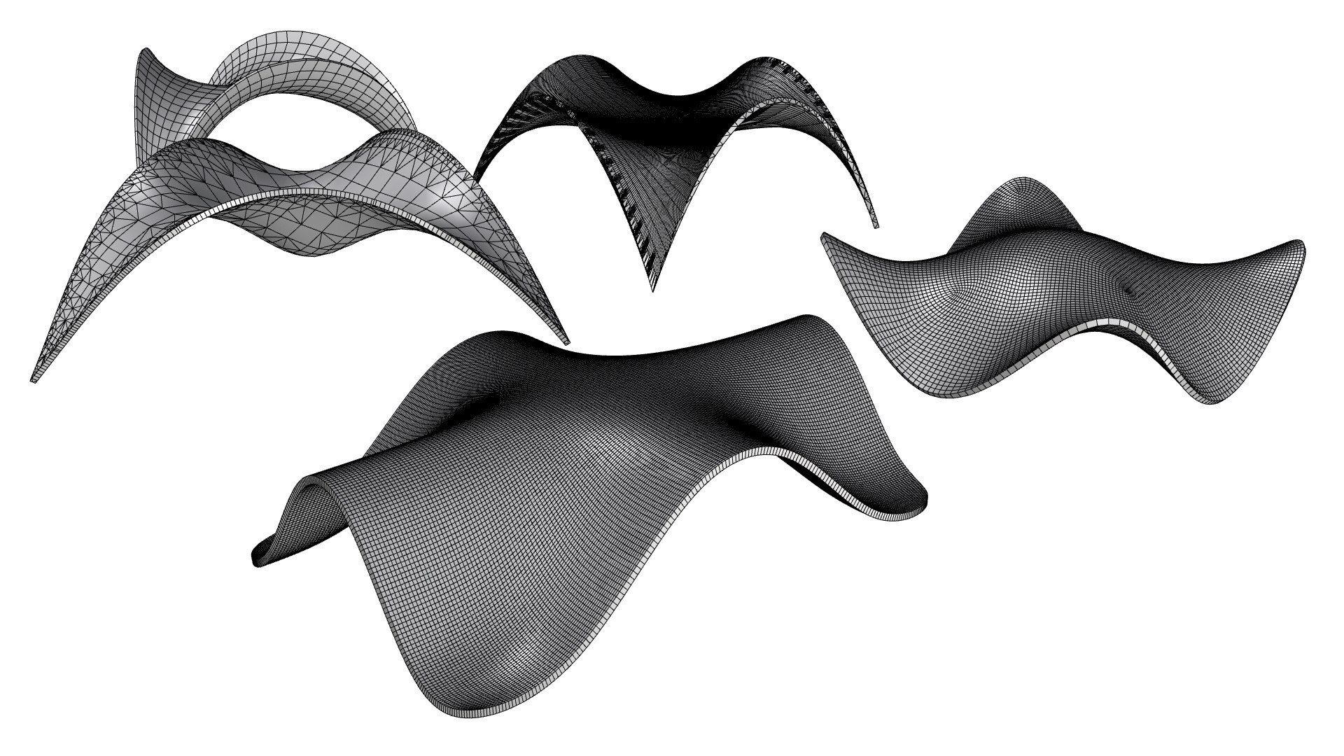 3D Arched Shell Pavilions Set-01 - TurboSquid 2421927