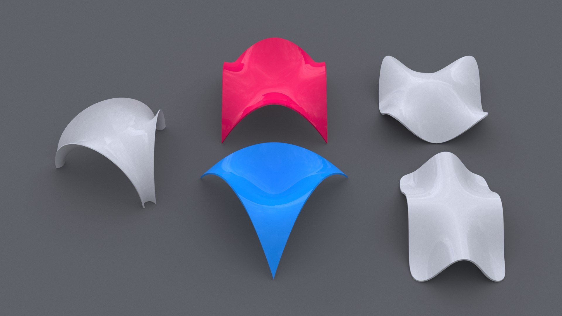 3D Arched Shell Pavilions Set-01 - TurboSquid 2421927