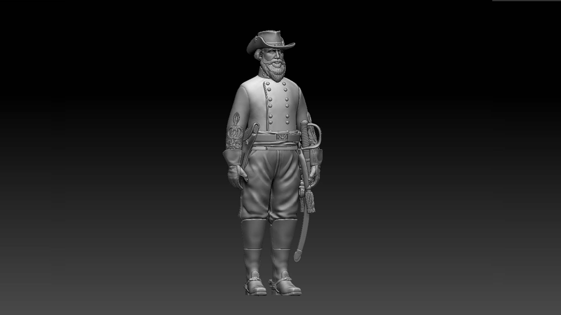 JEB Stuart Confederate States Army General 3D - TurboSquid 2013044