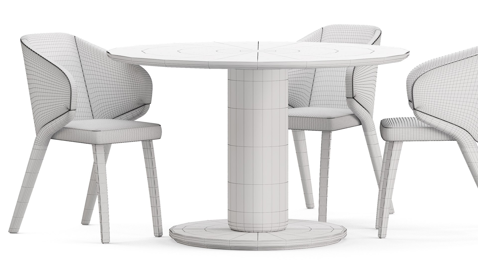 Dining Set Mobenia Fly 3D Model - TurboSquid 2175729